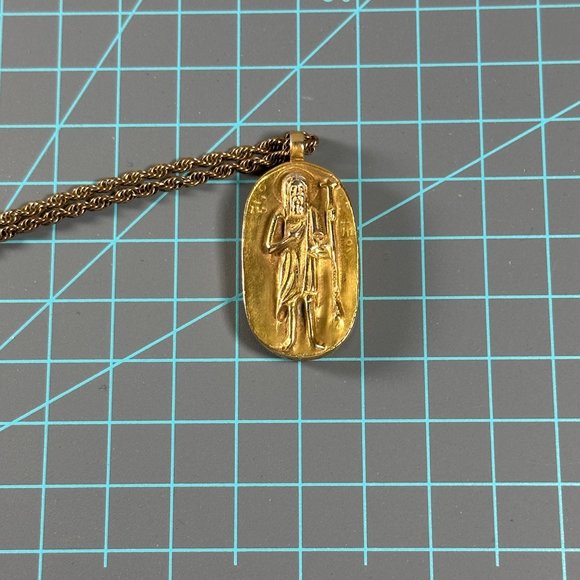 Mma | Jewelry | Vintage 982 Mma Pendant Necklace Religious Gold Filled ...